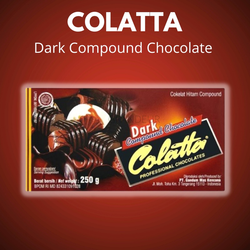 Collata Dark Compound Chocolate 250gram Cokelat Compound Hitam | Shopee ...