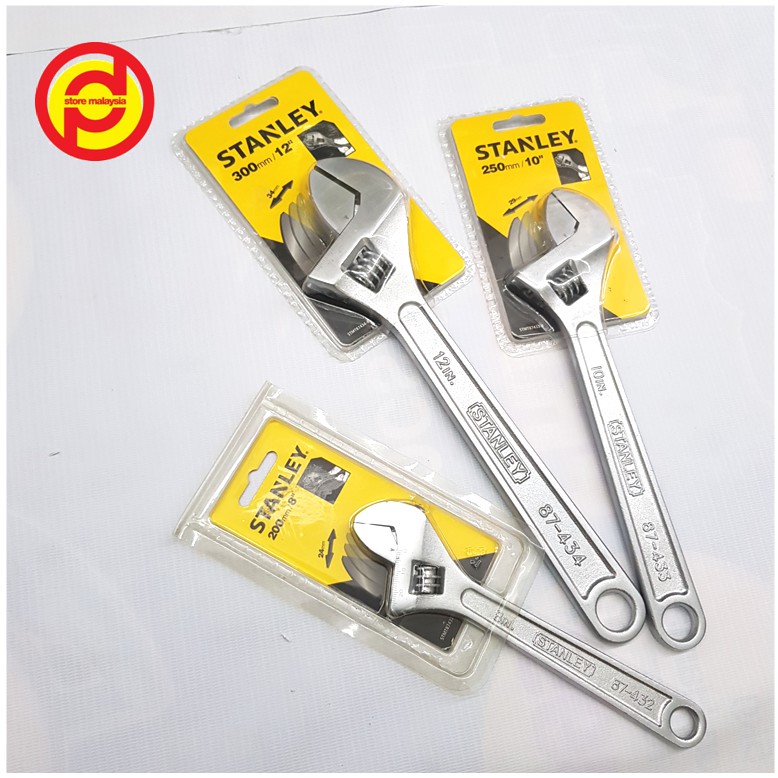 (100% Original) Stanley Adjustable Spana, 8" 10" 12" (For Workshop use ...
