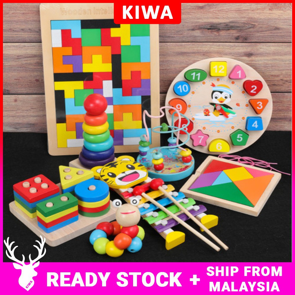 Blok Kayu Mainan Pendidikan Anak Edu Toy Wooden Educational Toys Kids ...