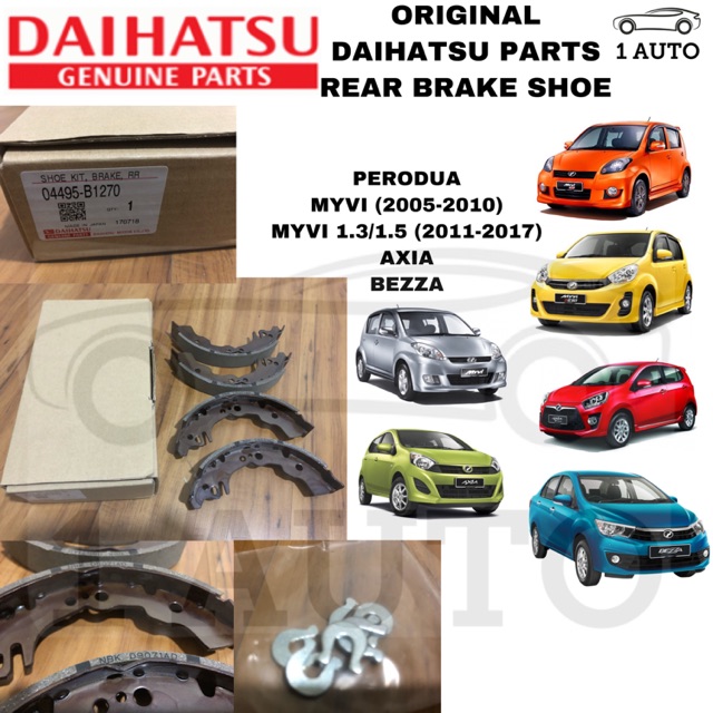 (ORIGINAL DAIHATSU PARTS) REAR BRAKE SHOE MYVI MYVI LAGI BEST AXIA ...
