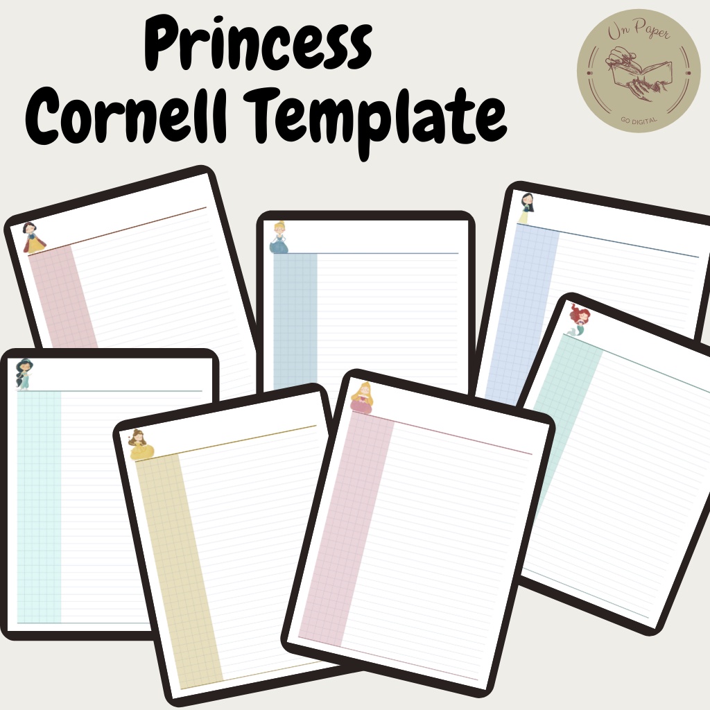 Disney Princess Digital note-taking template goodnotes notability ...