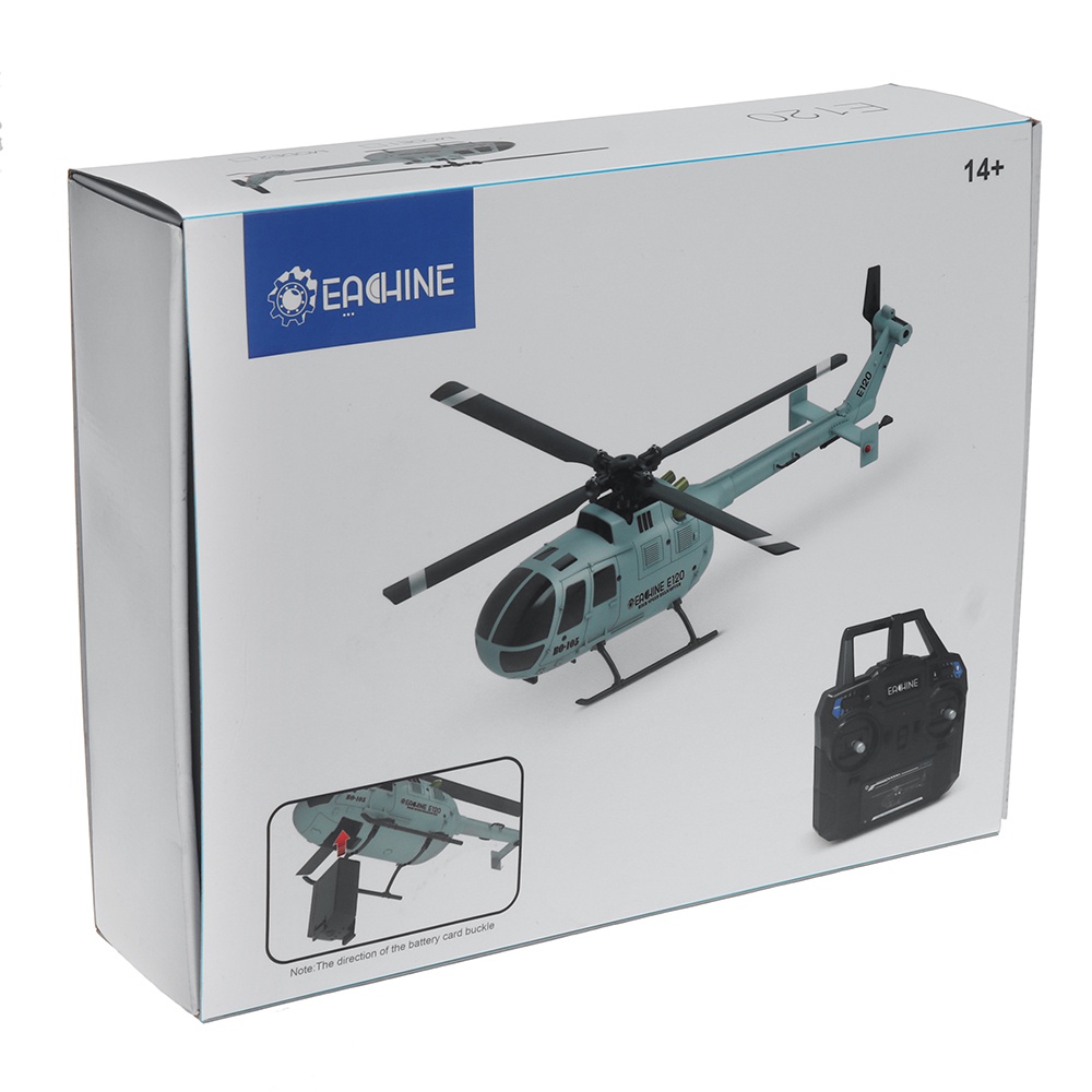 Eachine E120 2.4G 4CH 6-Axis Gyro Optical Flow Localization Flybarless ...