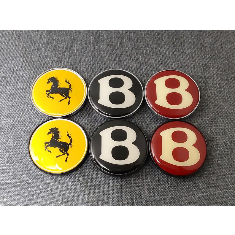 Refit wheel cap Ferrari Bentley wheel cap yellow bottom black horse ...