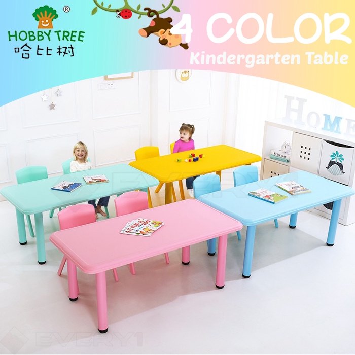 HOBBY TREE Kindergarten Long Rectangle Table Childrens Early Education ...