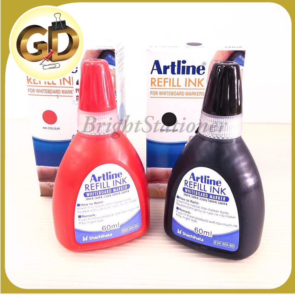Artline Whiteboard Marker Refill Ink/Penanda Kekal Papan Putih 60ml ...