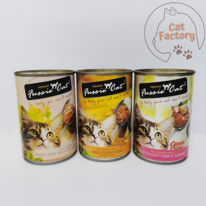 Fussie Cat Canned Food Tuna Series / Makanan Kucing Tin (400g) | Shopee ...
