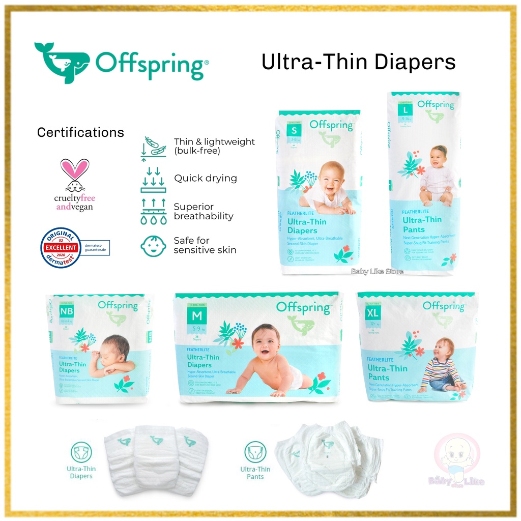Offspring Ultra Thin Diapers Tape / Pants ( NB / S / M / L / XL ...