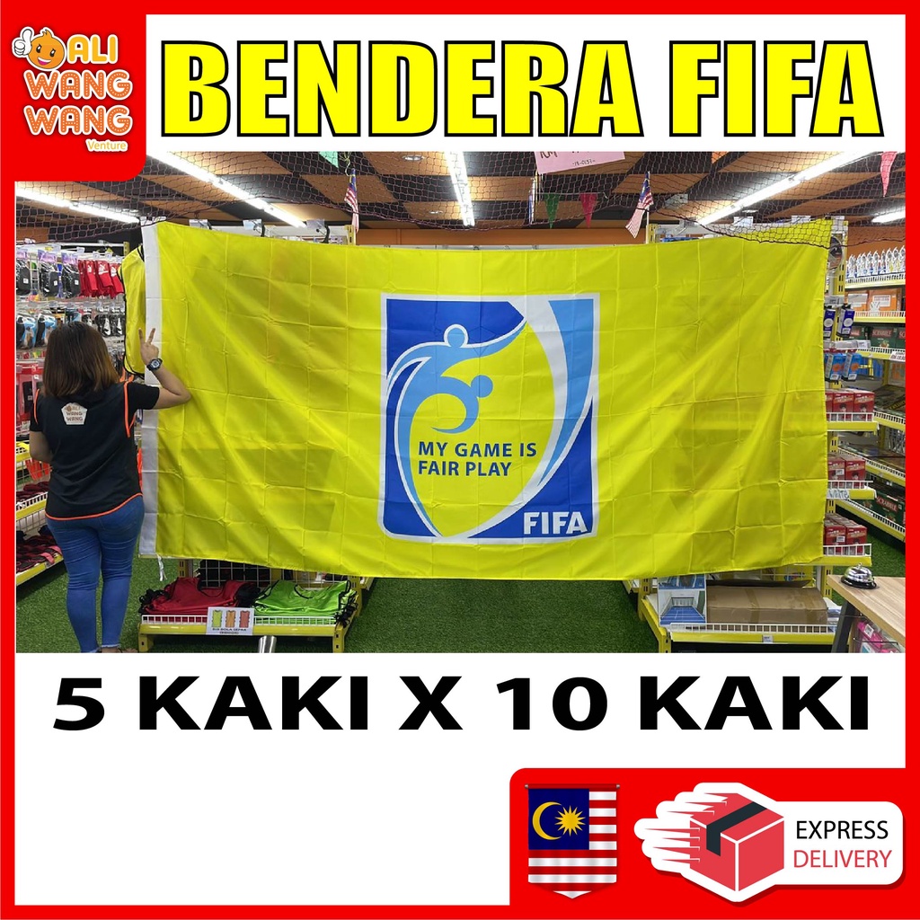 BENDERA FIFA 5X10 KAKI / FIFA FLAG GIANT SIZE 5X10 FEET | Shopee Malaysia