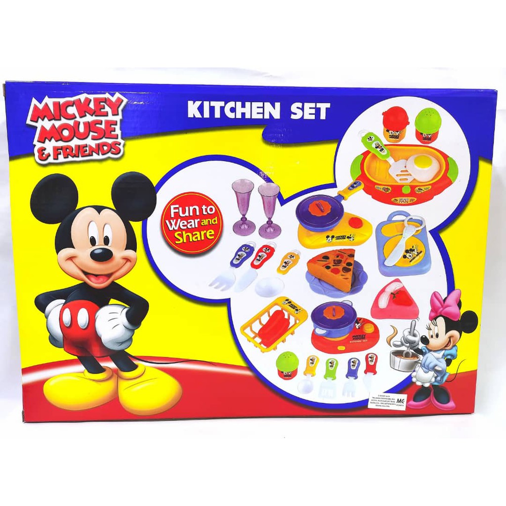 Mickey Mouse Kitchen Toys Pretend Play set | Shopee Malaysia
