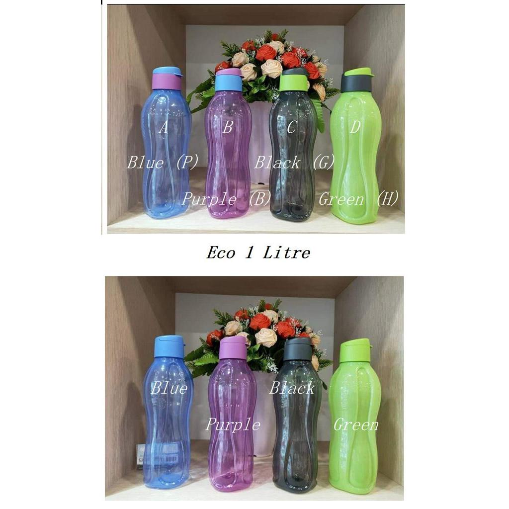New Colour Tupperware Eco Bottle 1 Litre Botol Air 1liter Botol Air 1L ...