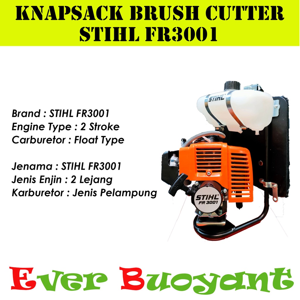 KNAPSACK 2 STROKE ENGINE BRUSH CUTTER \ MESIN RUMPUT GALAS ENJIN 2 ...