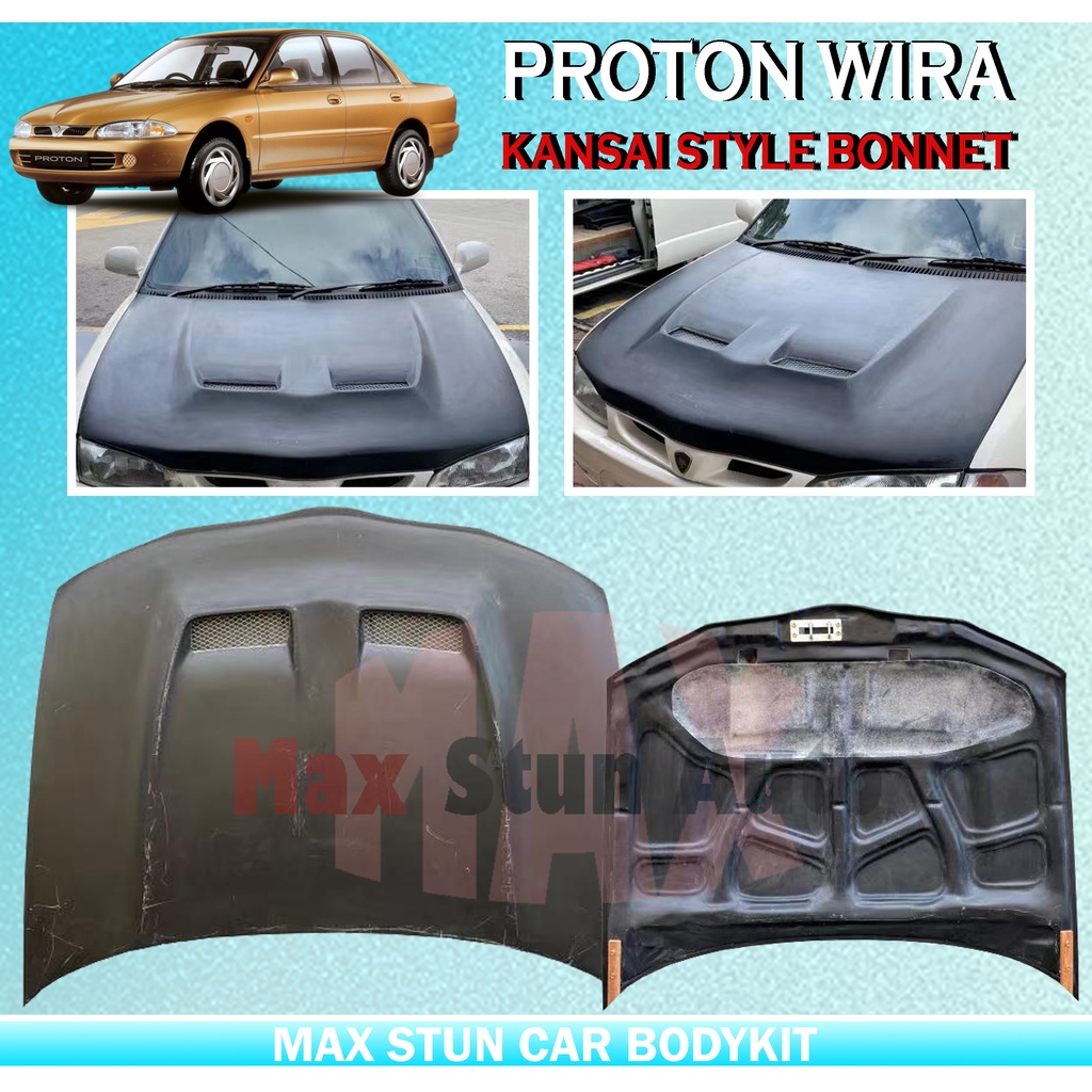 PROTON WIRA SEDAN SALOON WIRA AEROBACK SATRIA KANSAI STYLE FRONT BONNET ...