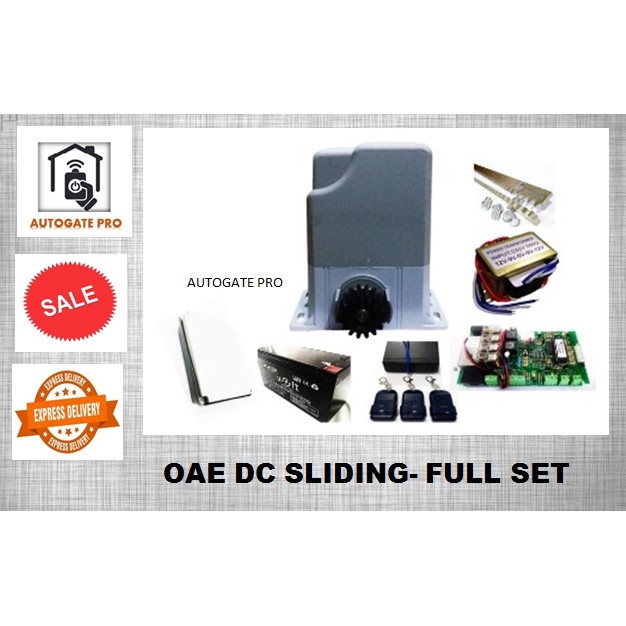 OAE 888 DC SLIDING MOTOR WITH BACKUP BATTERY W/O LIMIT SWITCH | Shopee ...