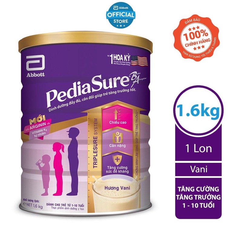 Pediasure Milk Powder 1.6kg Vanilla Flavor Genuine, Imported | Shopee ...