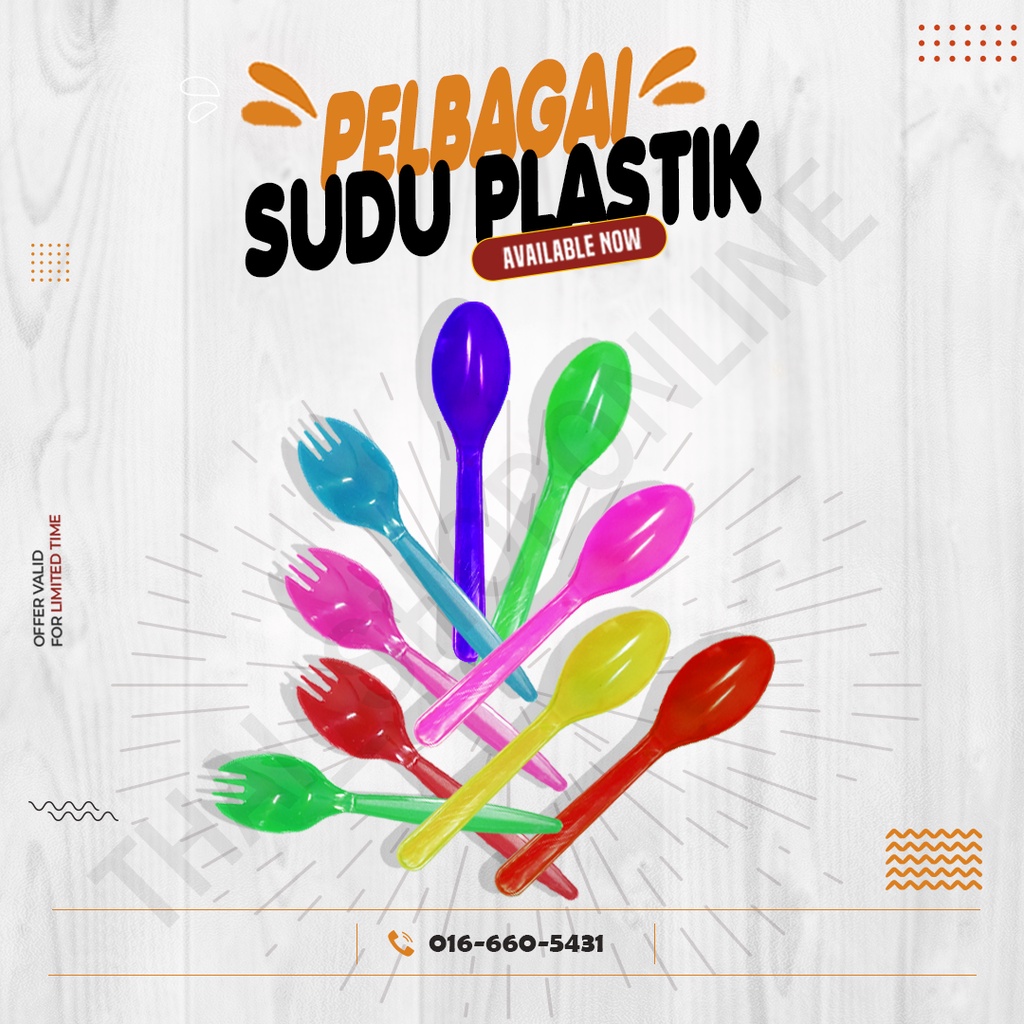Sudu Plastik Kecil Sudu Aiskrim Dessert Mini Plastic Spoon Sudu Putih ...