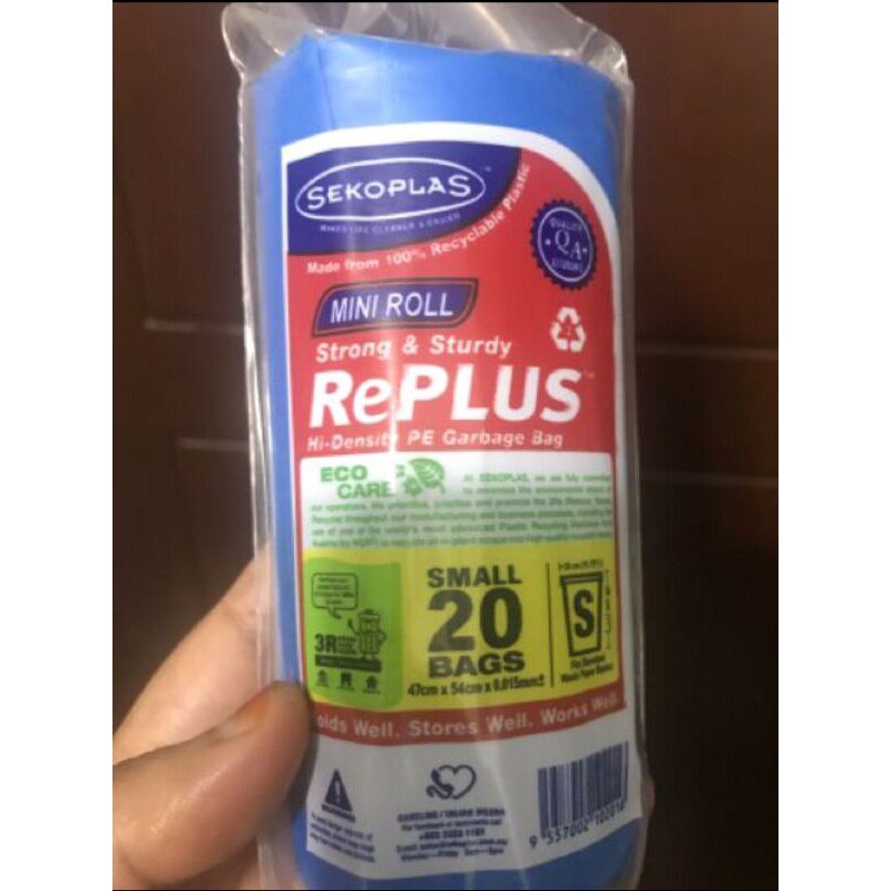 Sekoplas Replus mini roll garbage bags Small (S)(20pcs) | Shopee Malaysia