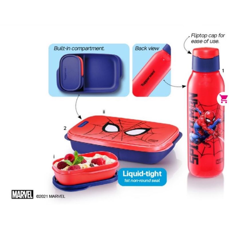 Tupperware Marvel Spider-Man Collectable Set / Eco Bottle 750ml ...