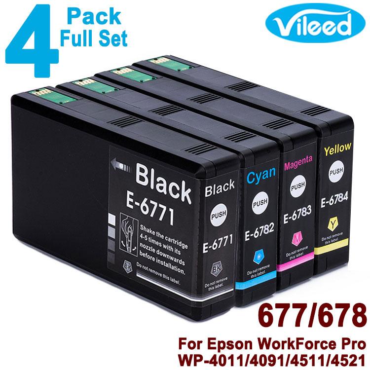 Epson 677, 678 T677 T678 - WorkForce Pro WP-4011,WP-4091 WP-4511,Wp4511 ...