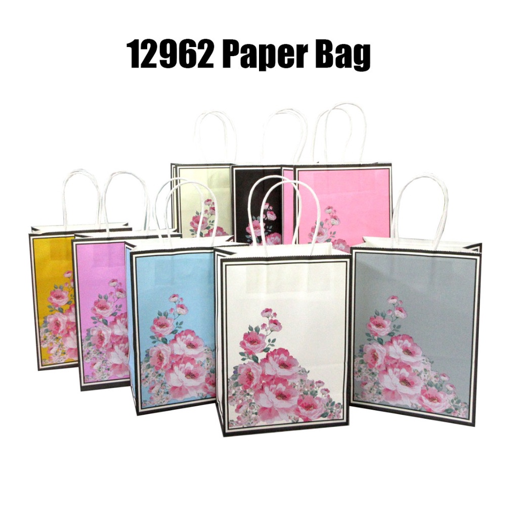 [Ready Stock] Paper bag | Flower Paper Bag | Doorgift | Bag Kahwins ...