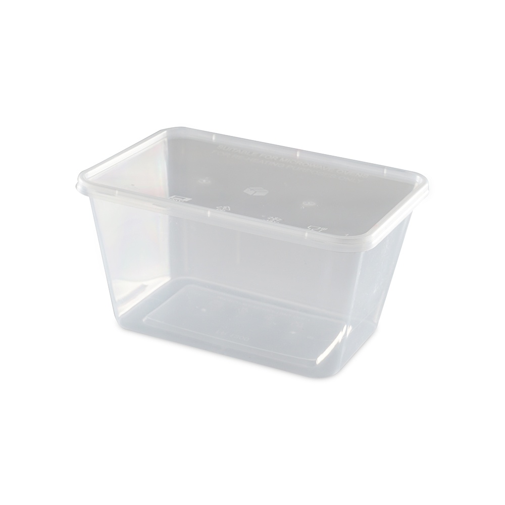 Food Storage RECTANGULAR Plastic Containers with Lids (1Packs -50pcs ...