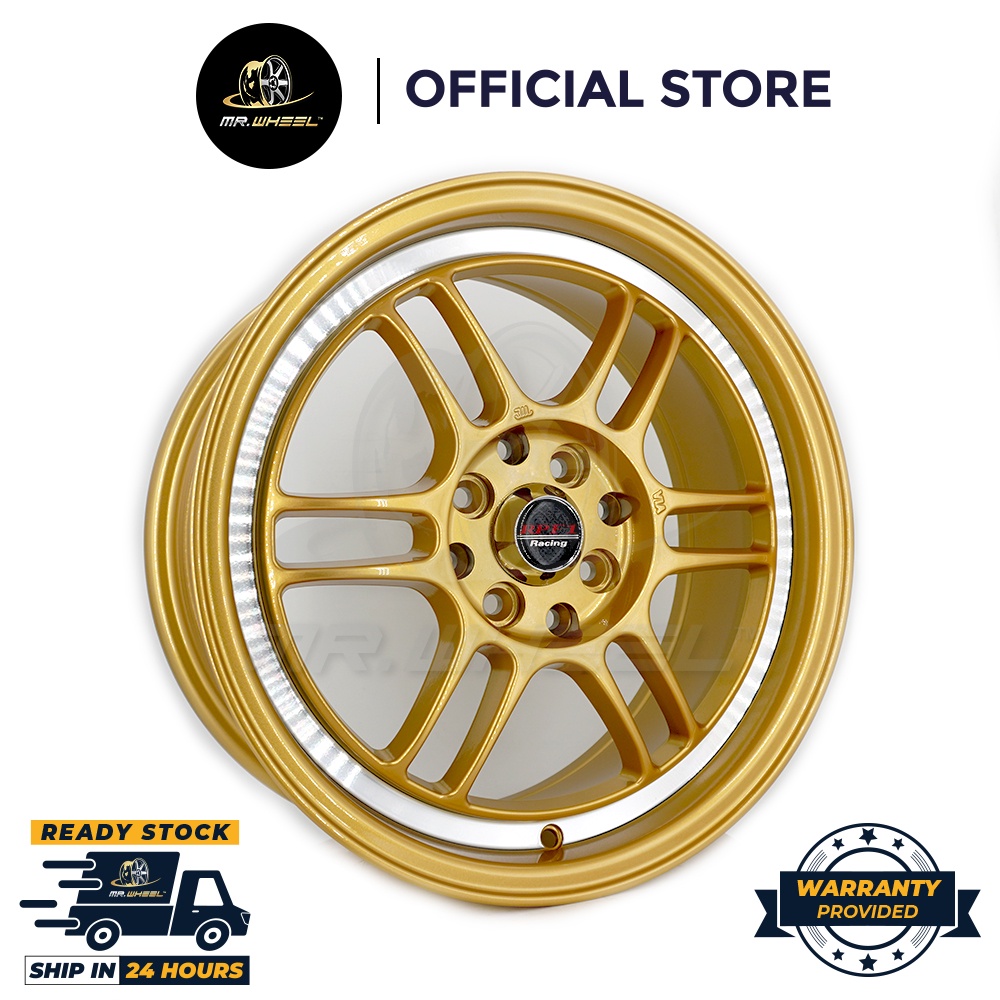 New Sport Rim ENKEI RPF1 16x7 8H100/114.3 ET35 Gold Lip Polish 16 inch 16 inci Mr Wheel | Shopee ...