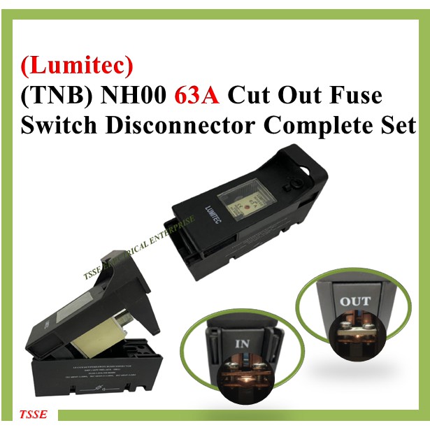 (TNB) NH00 63A Cut Out Fuse Switch Disconnector Complete Set | Shopee ...