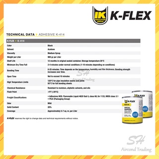 K-FLEX K-414 INSULATION ADHESIVE K-FLEX GUM K-FLEX GLUE [1 Litre] [900g] | Shopee Malaysia