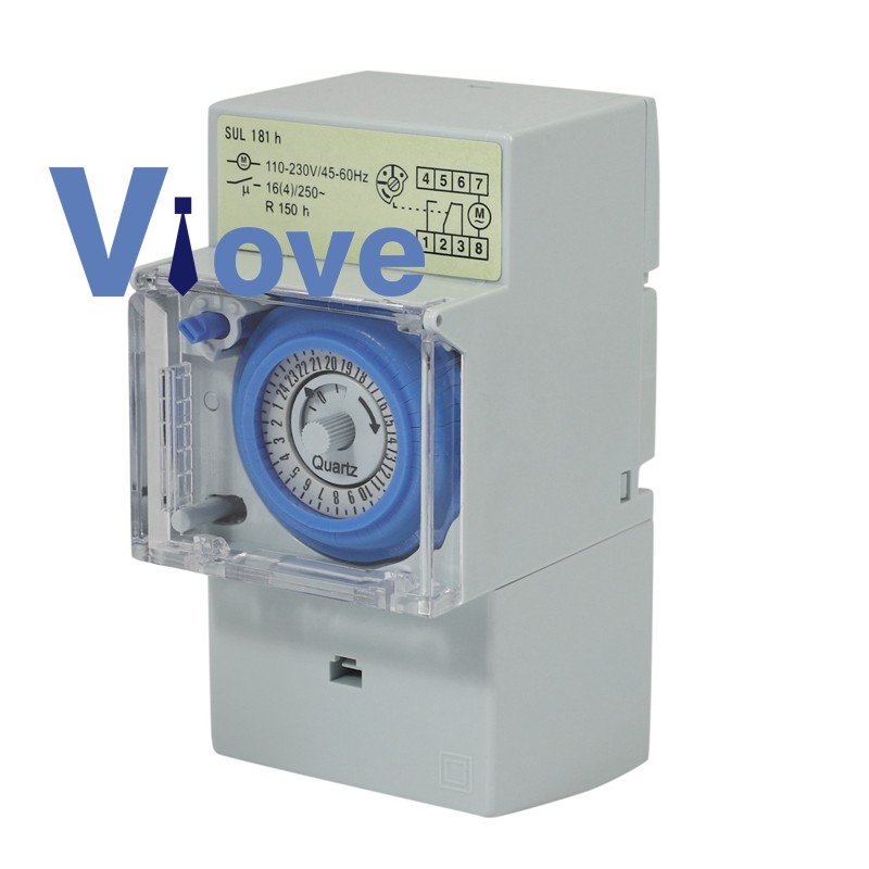 Relay Electrical Programmable Timer 24 hour Din Rail Timer Switch | BeeCost