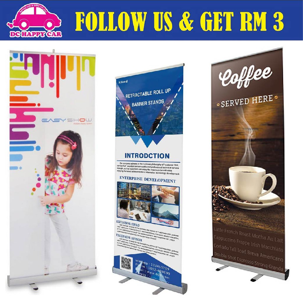 Roll Up Bunting Stand With Printing (FREE Design) | Shopee Malaysia