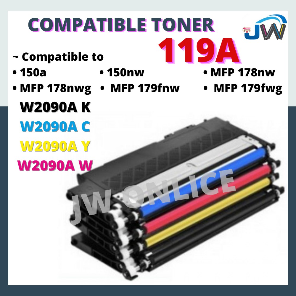 Compatible to HP 119A W2090A W2091A W2092A W2093A Black/Cyan/Magenta ...