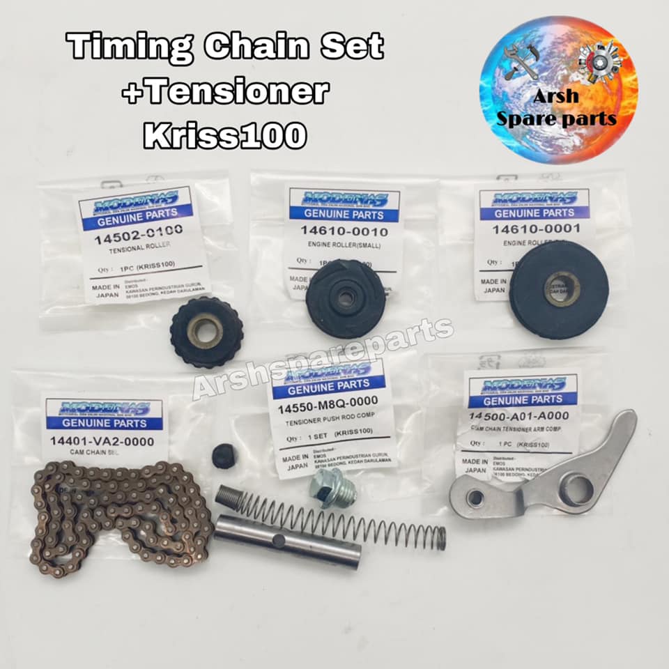 MODENAS KRISS100 TIMING CHAIN SET WITH TENSIONER / Modenas kriss 100 MR1 Timing Chain Set ...