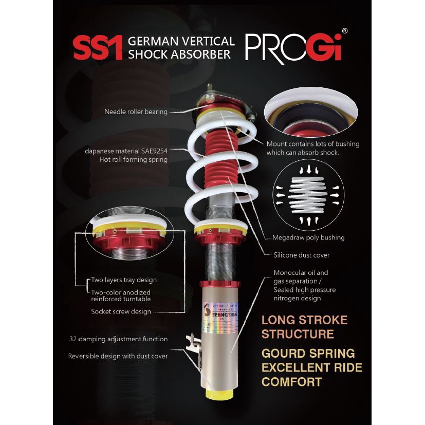 Progi SS1 German Vertical Shock Absorber (Carleur No 1 Car Workshop ...