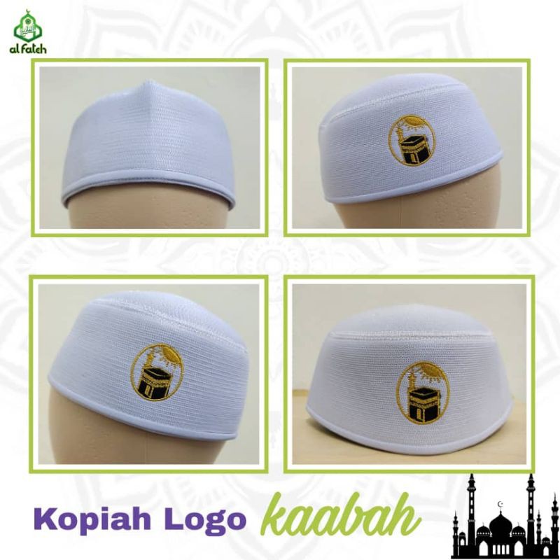 Kopia Logo Kaabah Kopiah Logo Segak Kopiah Putih | Shopee Malaysia