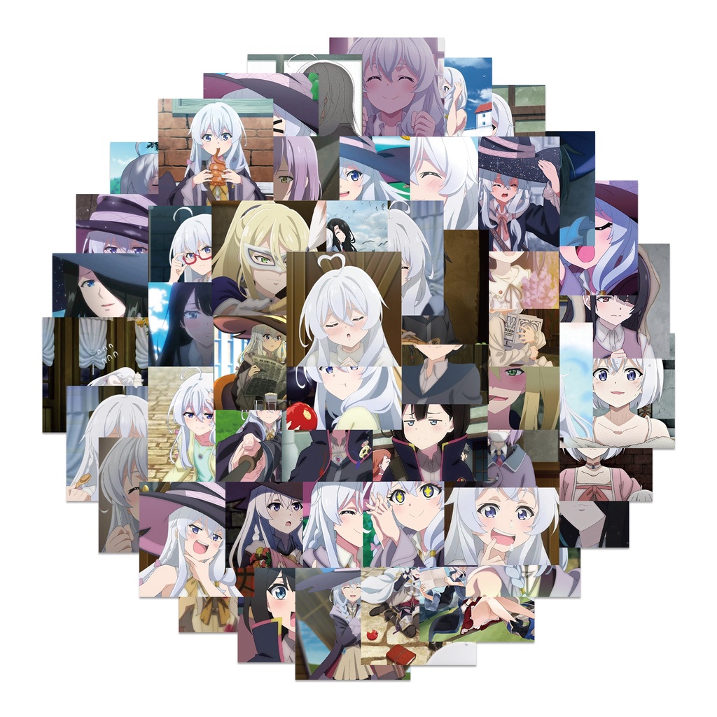 62PCS Hot Anime Wandering Witch: The Journey of Elaina Stickers For ...