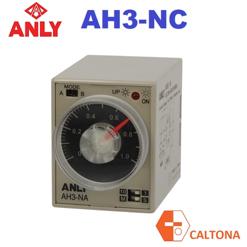 ANALOGUE TIMER AH3-NC MULTI RANGE 12VDC, 24VDC, 240VAC, 415VAC ANLY 6S, 60S, 6m, 60m | Shopee ...
