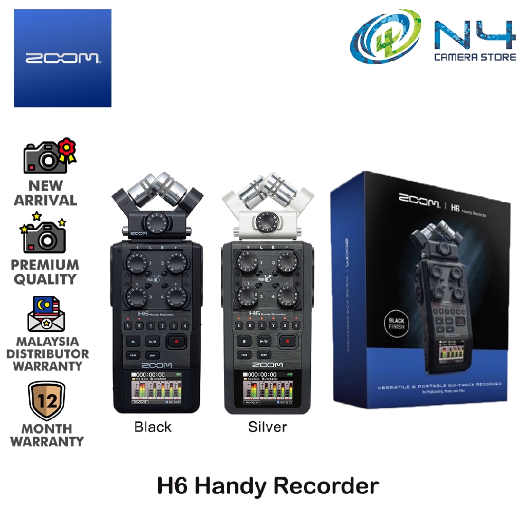 Zoom H6 Handheld Recorder with Interchangeable Microphone System ...