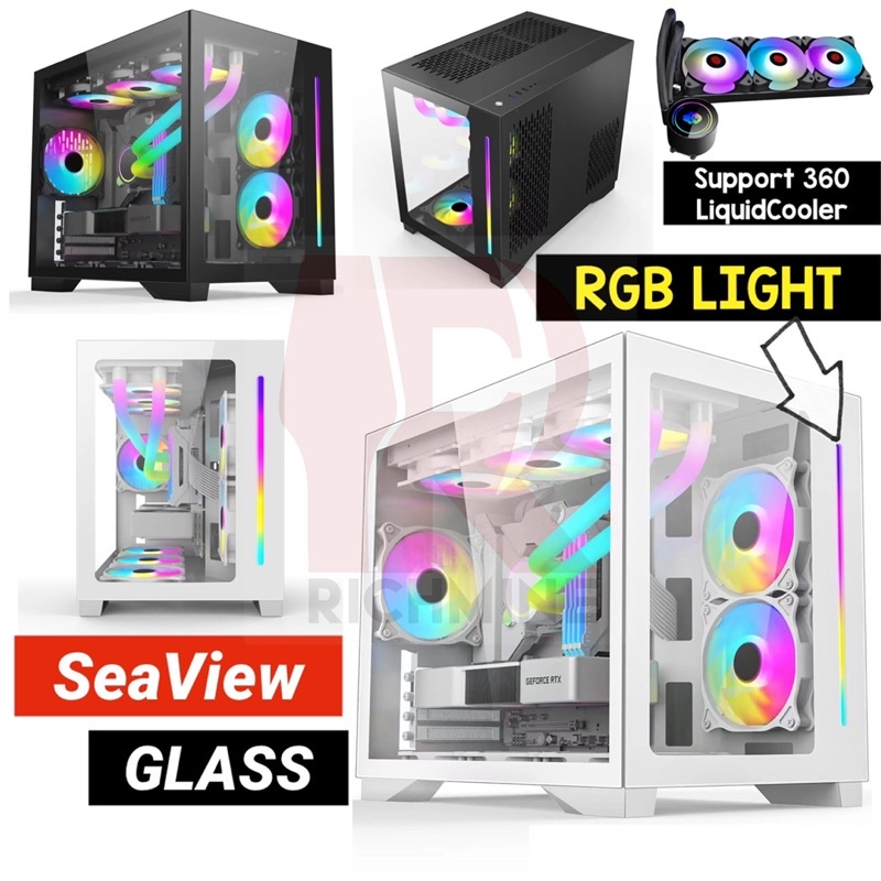 {ReadyStock} Seaview RGB Voice-Activated Light Glass Casing gaming ...
