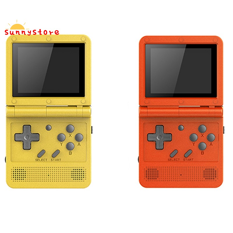 Powkiddy v90 portable 3-inch ips screen flip 3d game console dual open system 15 simulators 16g ...