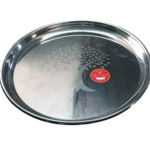 Stainless Steel Round/ Dinner Plates /1 piece ( 2 Design ) | Shopee ...