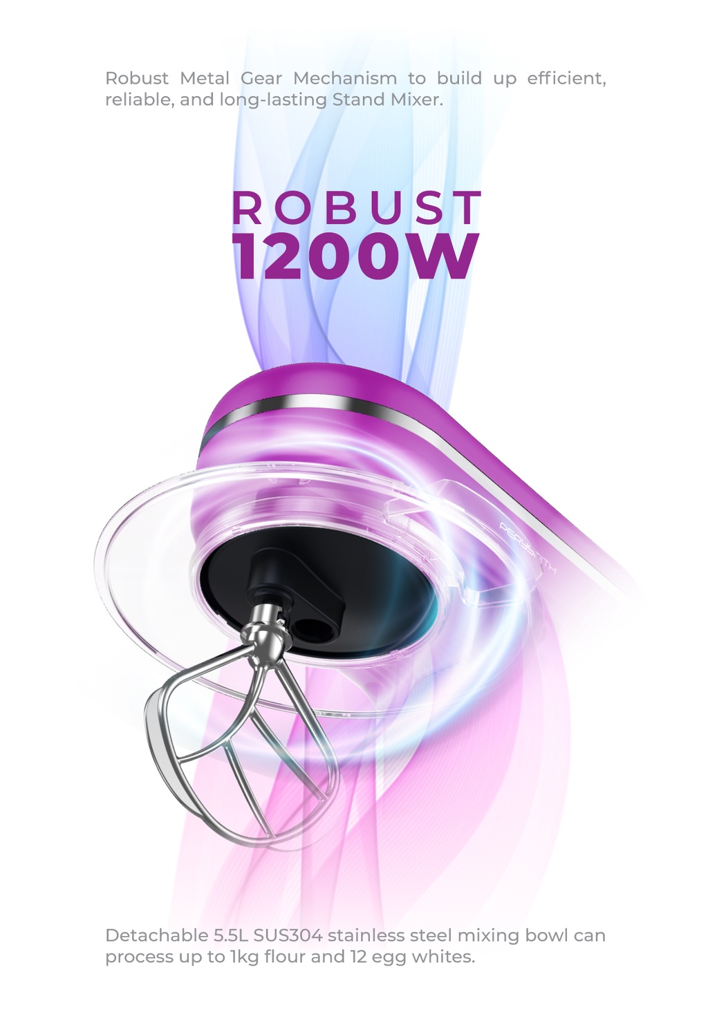 PERYSMITH PS5510 STAND MIXER (MULTI-COLOUR) - PerySmith Malaysia