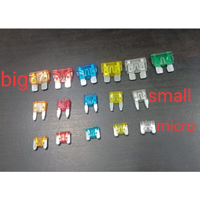 Micro size fuse/Mini Fuse/Standard Fuse/Fius Motosikal Kereta Lori/Fuse ...