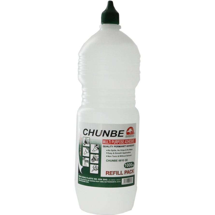 Chunbe Multipurpose Adhesive Water Glue Big Bottle 1000ml / Chube Gam ...