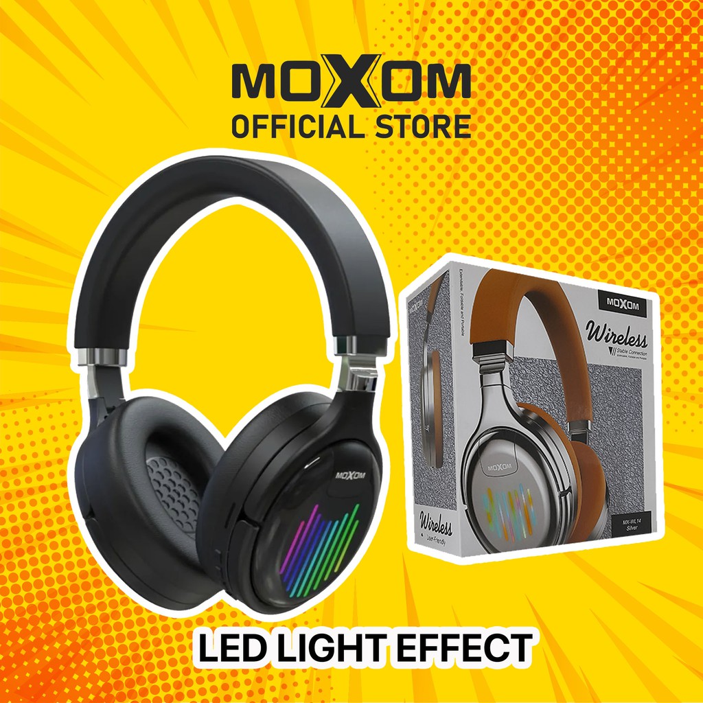 Original MOXOM MX-WL14 Wireless V5.0 LED Light Effect Neon Beats ... Original MOXOM MX-WL14 Wireless V5.0 LED Light Effect Neon Beats ...