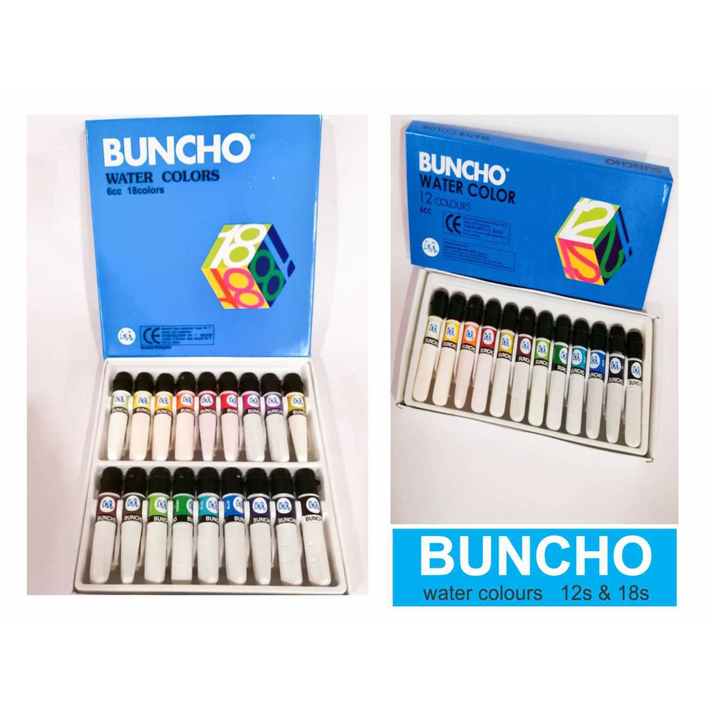 Buncho Water Colour / WaterColour / Colours 6cc 12 colours / 18 colours ...