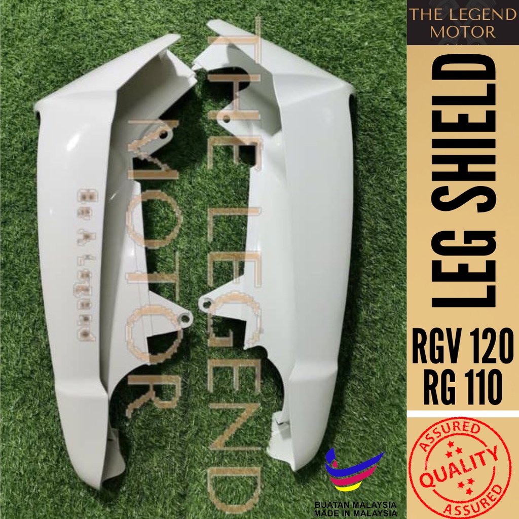 SUZUKI RG110 RGV RGV120 RGV 120 RG 110 SPORT LEGSHIELD KEPOK PUTIH SIDE ...