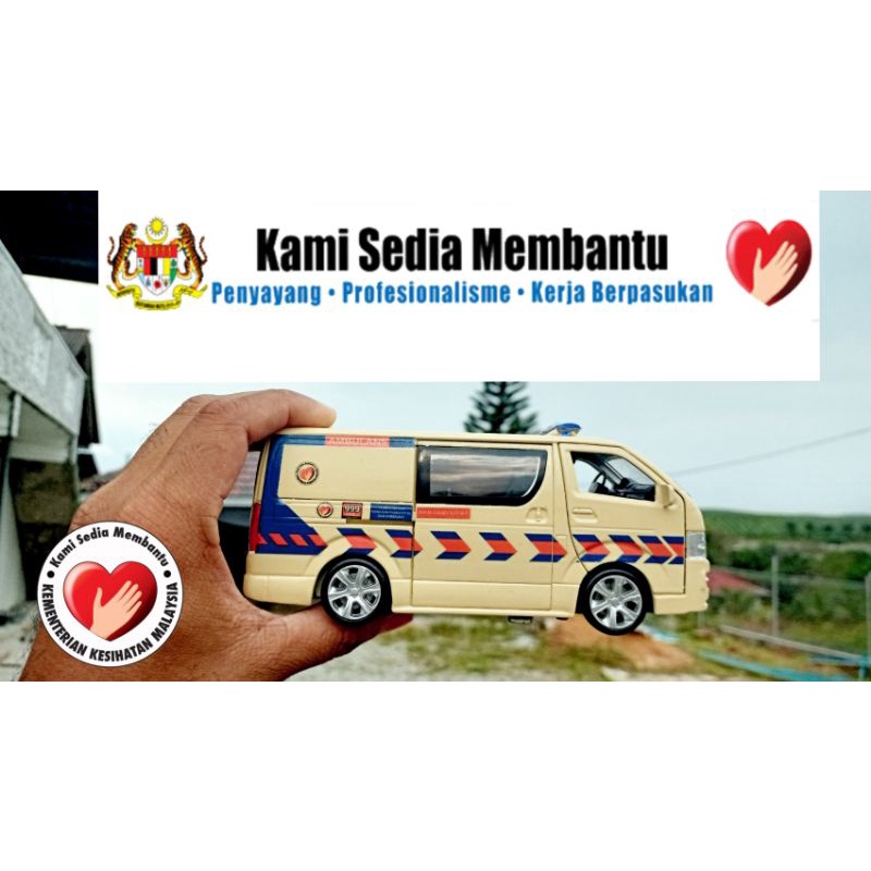 AMBULANCE:1/32 DIECAST MODEL AMBULANS KKM HOSPITAL KEMENTERIAN ...