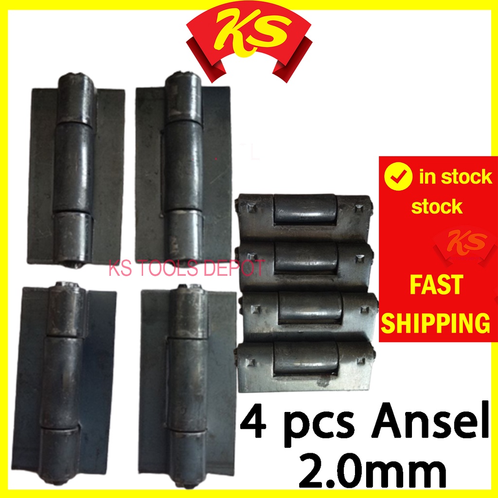 4 PCS 2.0mm ANSSEL Hinges Pin Ansel Welding Gate Door Pagar Welding ...