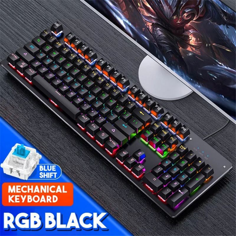 MiMi Blue Switch Mechanical Gaming Keyboard Laptop Keyboard PC Keyboard ...