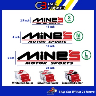 Mines Motorsports Car Sticker / cs621 | Shopee Malaysia