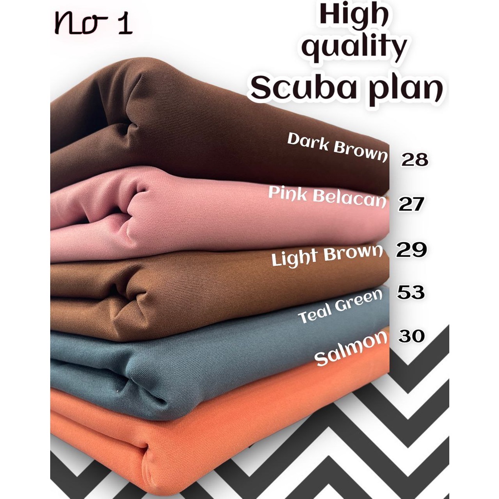 KAIN SCUBA PLAIN HIGH QUALITY FABRIC PREMIUM | Shopee Malaysia
